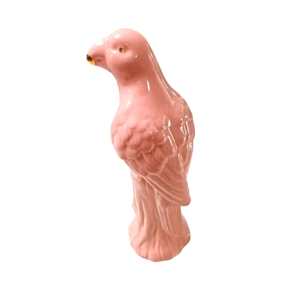 Accents | Parrot Statue Ceramic Home Decor Pink Tropical Birds 85 ...